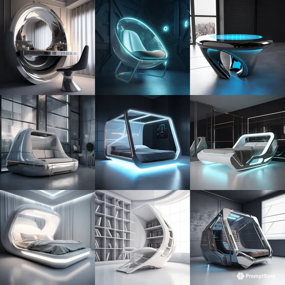 Futuristic Furniture Architecture Designs Midjourney Prompt | PromptBase