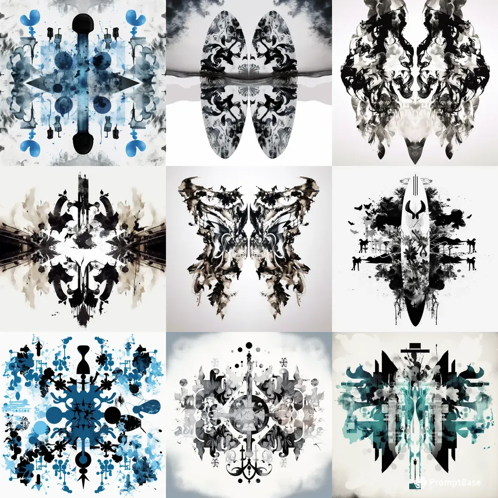 Custom Rorschach Wall Art Midjourney Prompt | PromptBase