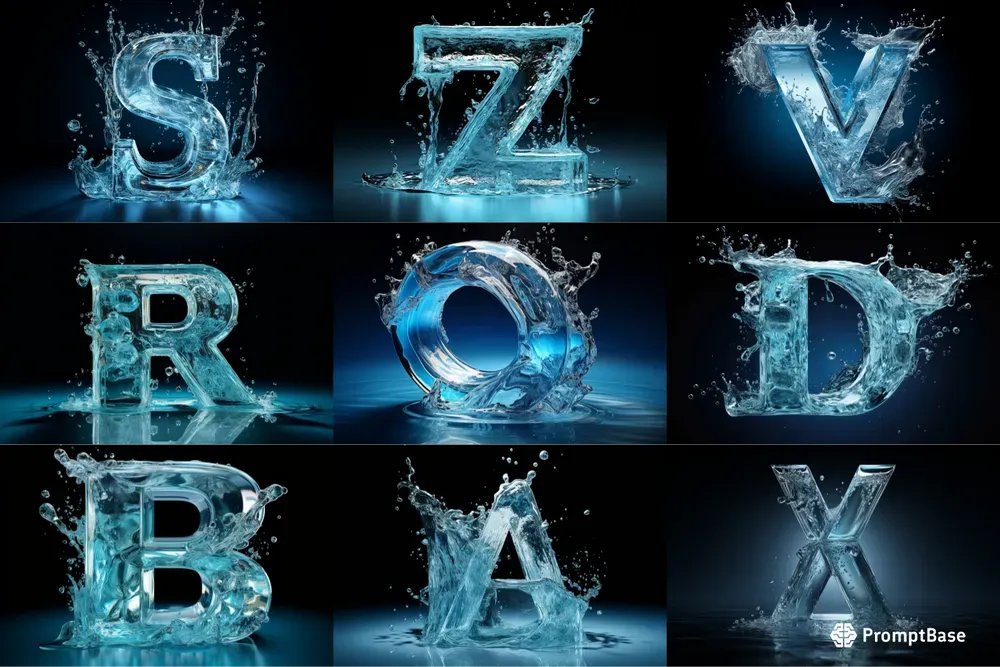 Futuristic 3D Letter Designs Midjourney Prompt | PromptBase