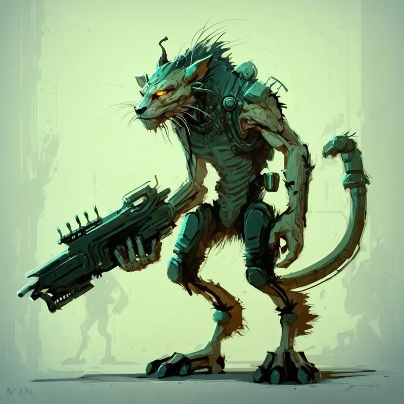Mutant Animal Video Game Concept Art Midjourney Prompt | PromptBase