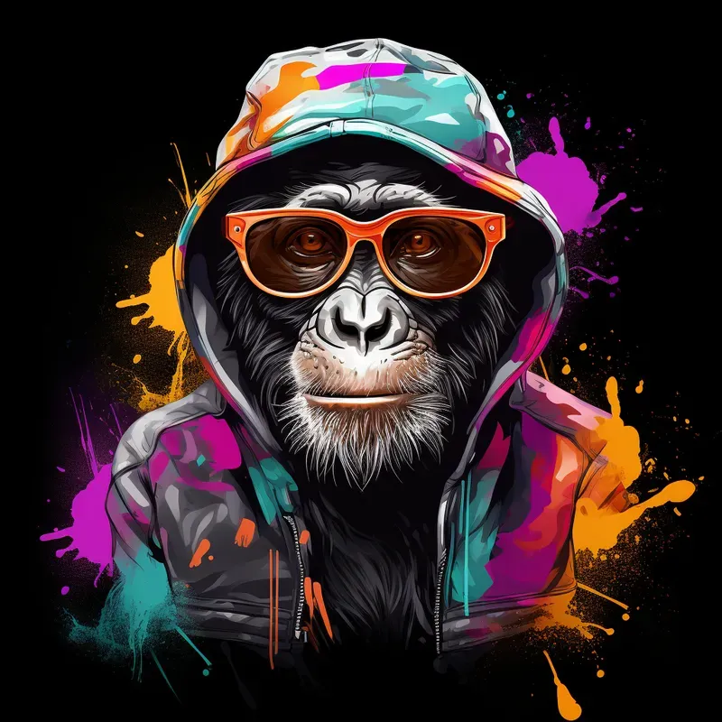 Colourful NFT Animal Portraits Midjourney Prompt | PromptBase