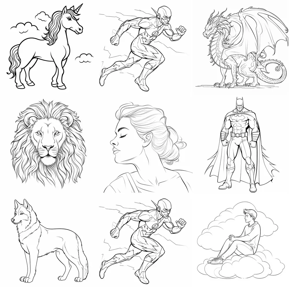 Perfect Flawless Coloring Pages Midjourney Prompt | PromptBase