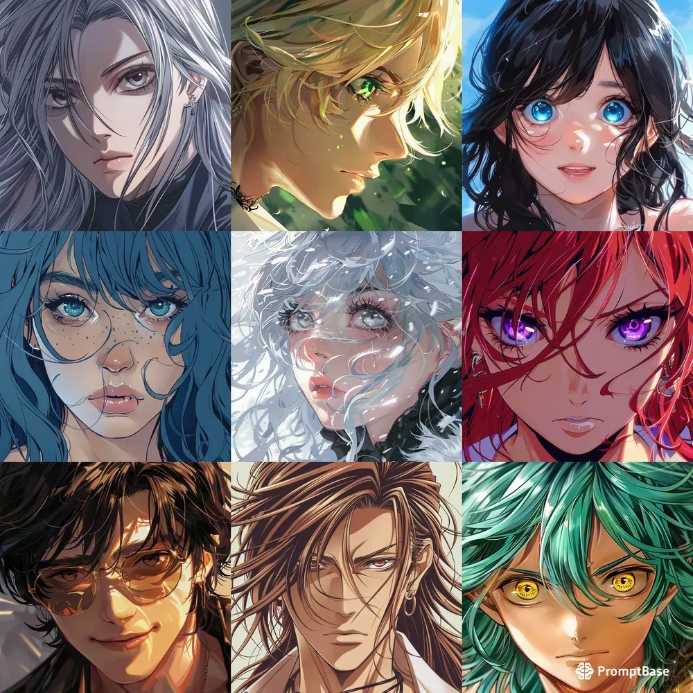 Highly Detailed Anime Portraits Artwork Midjourney Prompt | PromptBase