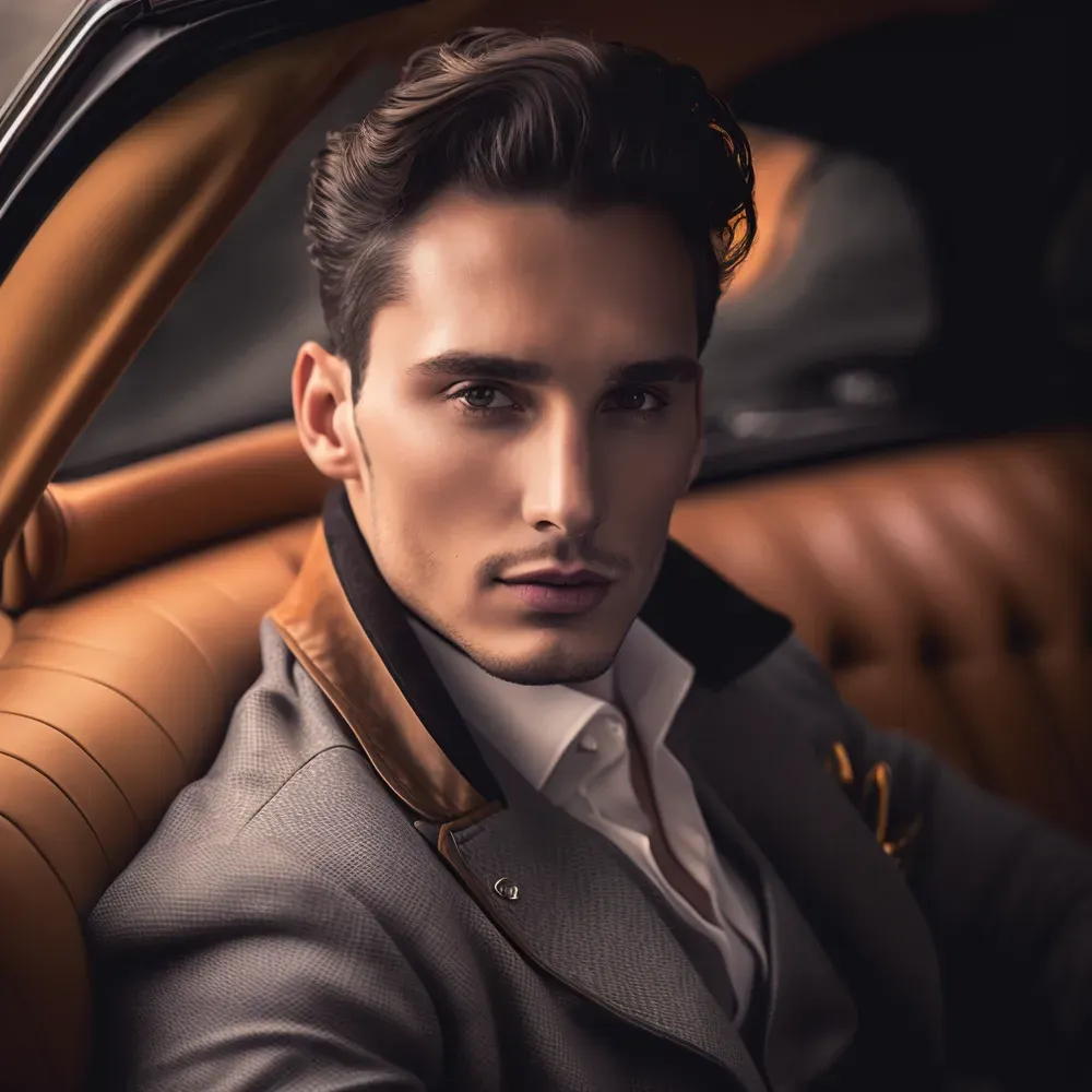 Handsome Guys In Cars Midjourney Prompt | PromptBase