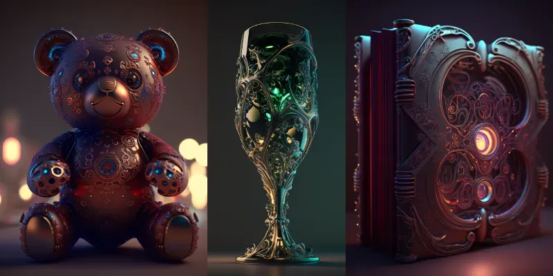 Biomechanical Dark Fantasy Objects Midjourney Prompt | PromptBase