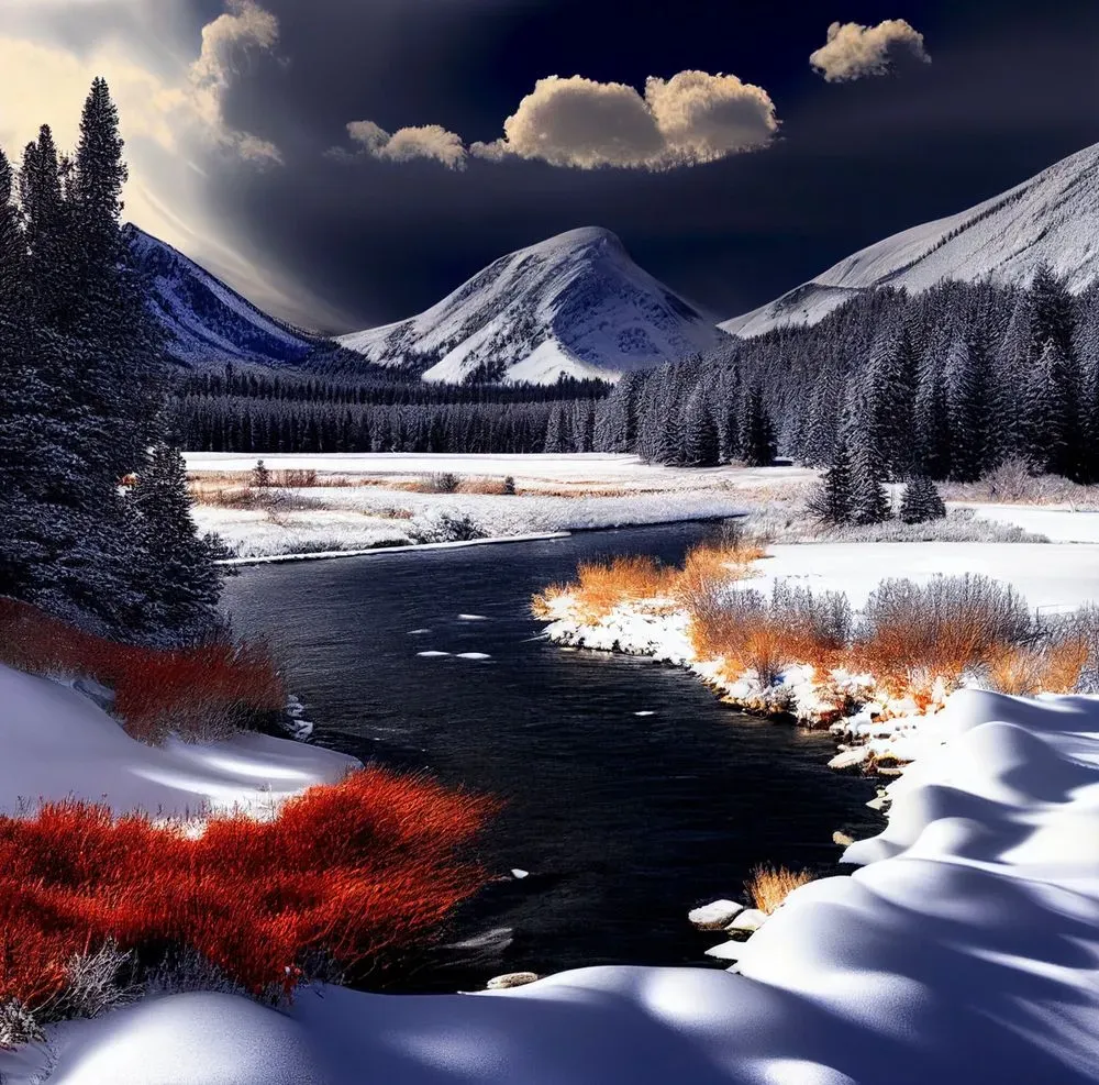 Colorful Landscape Midjourney Prompt | PromptBase