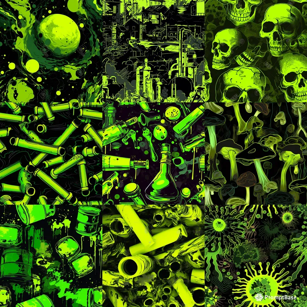 Toxic Seamless Patterns Midjourney Prompt | PromptBase