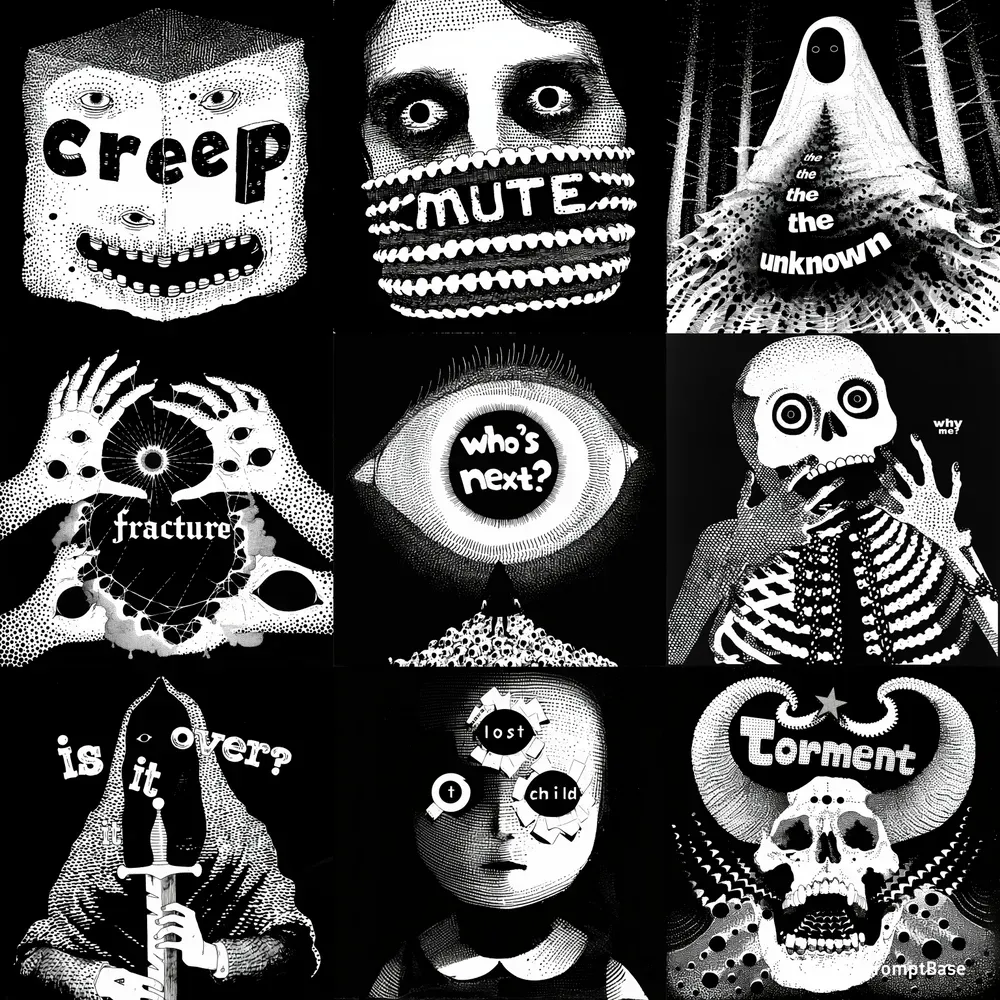 Creepy Album Cover Art Midjourney Prompt | PromptBase