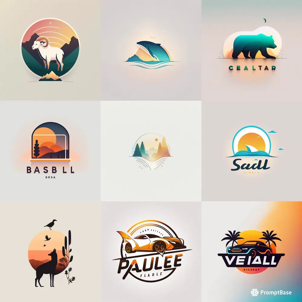 Simple And Modern Logo Designs Midjourney Prompt | PromptBase