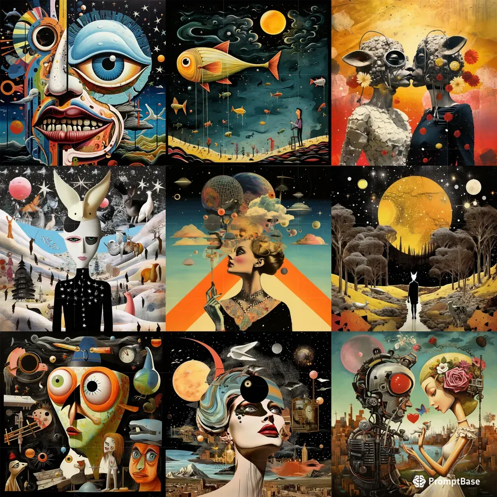 Surrealism Posters Midjourney Prompt | PromptBase