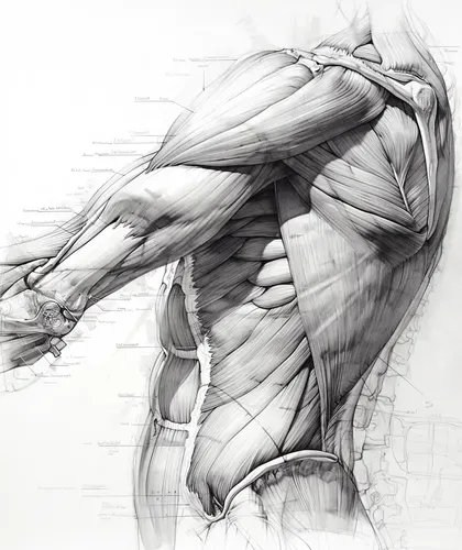 Detailed Pencil Sketch Anatomy App | PromptBase
