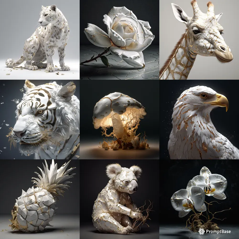 Beautiful Porcelain Objects Midjourney Prompt | PromptBase