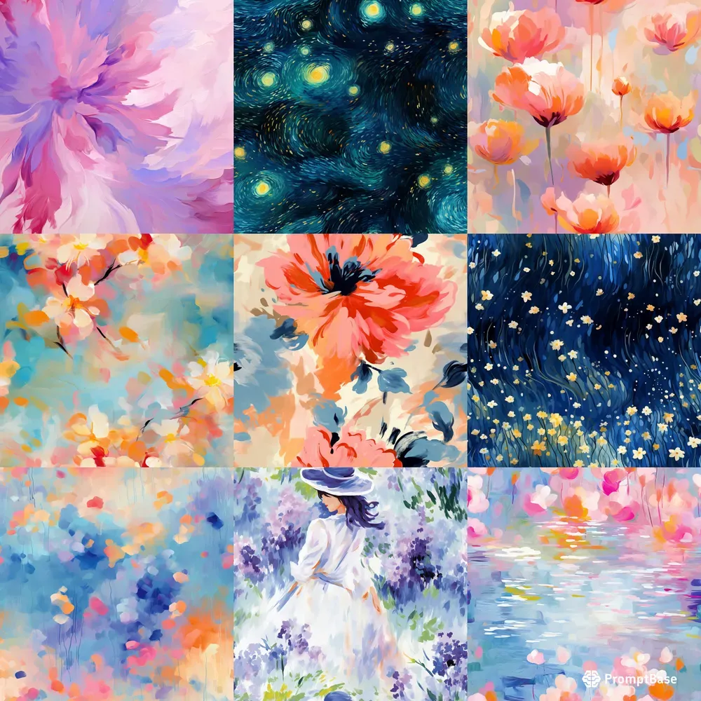 Impressionism Patterns Midjourney Prompt | PromptBase