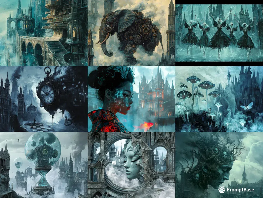 Mirrored Multiverse Labyrinth Midjourney Prompt | PromptBase