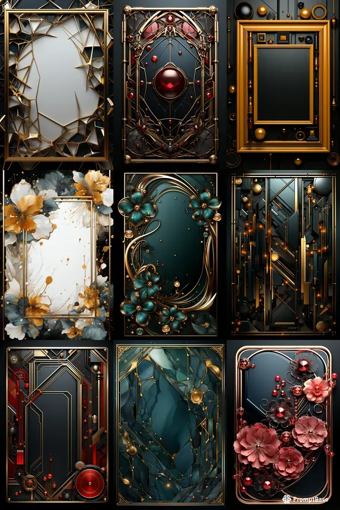 Magical Card Frames Midjourney Prompt | PromptBase