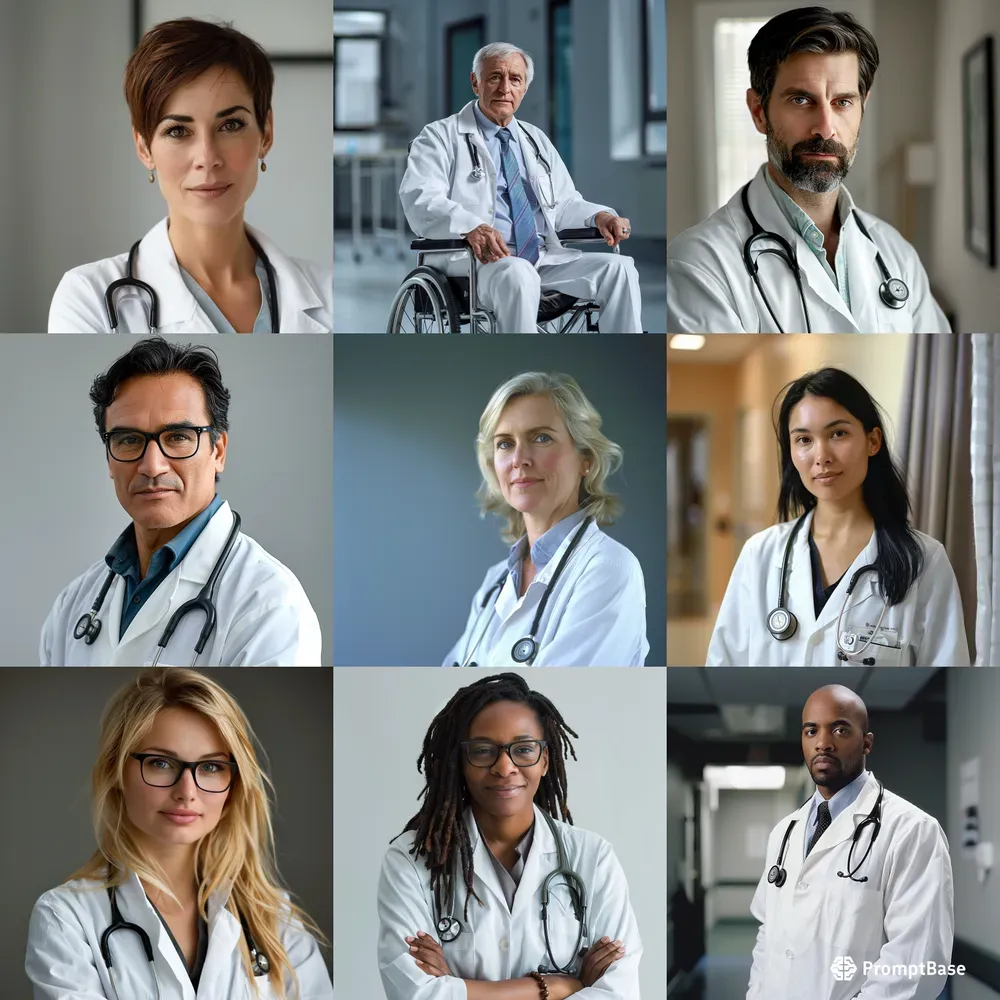 Ultrarealistic Doctor Stock Photographs Midjourney Prompt | PromptBase