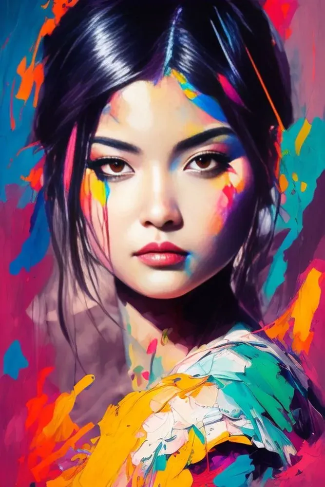 Stylized Painted Portraits Midjourney Prompt | PromptBase