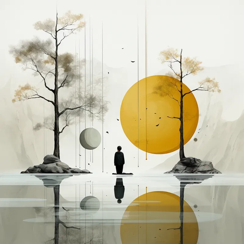 Minimal Symbolic Artworks Midjourney Prompt | PromptBase