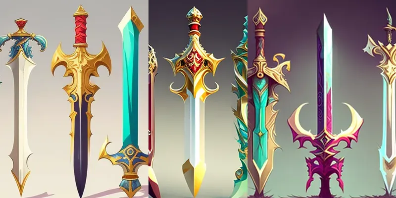 Video Game Sword Concept Art Midjourney Prompt | PromptBase
