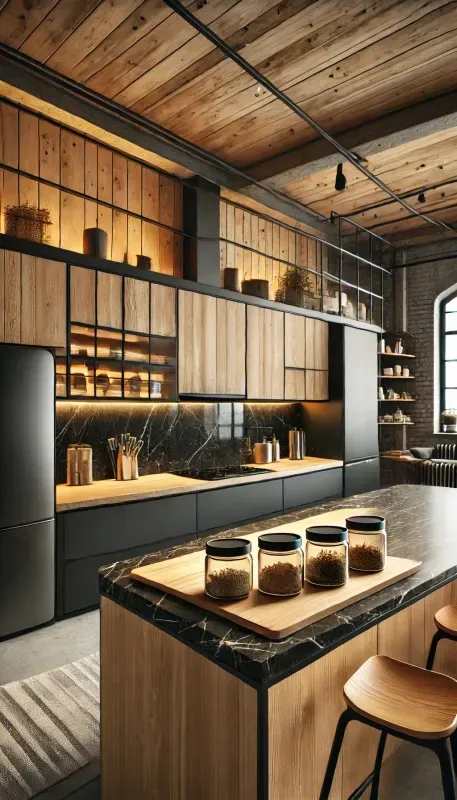 Modern Industrial Kitchen Designs DALL·E Prompt | PromptBase