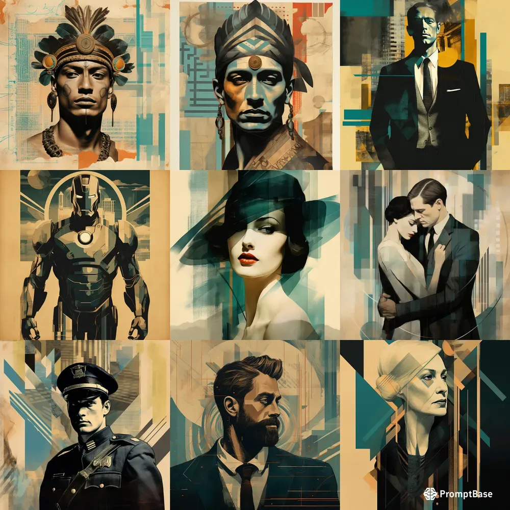 Vintage Character Posters Midjourney Prompt | PromptBase