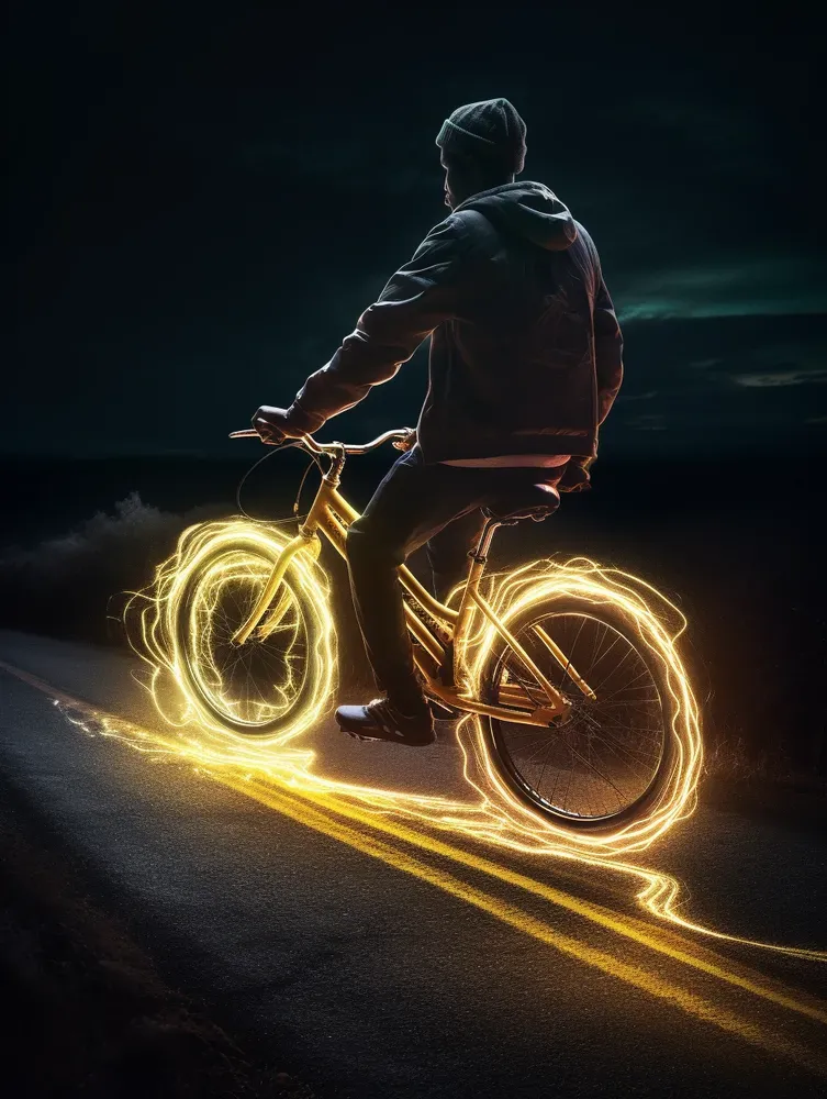 Light Trail Portrait Photographs Midjourney Prompt | PromptBase