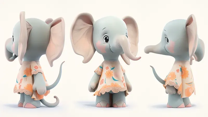 Three Views Of Cartoon Characters Midjourney Prompt | PromptBase