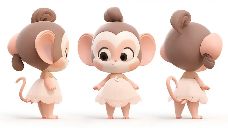 Three Views Of Cartoon Characters Midjourney Prompt | PromptBase
