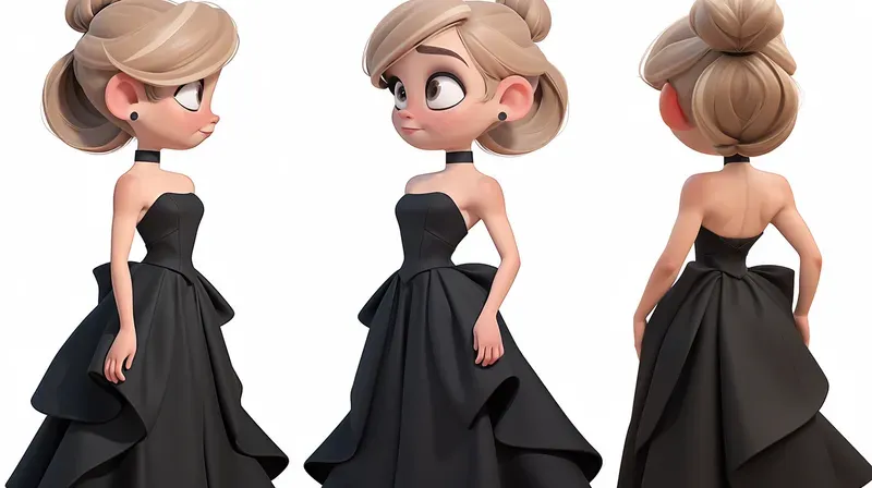 Three Views Of Cartoon Characters Midjourney Prompt | PromptBase