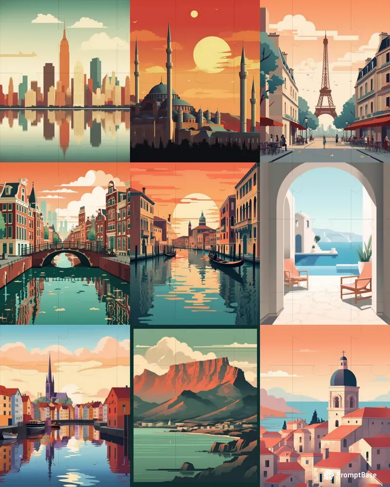 Flat Poster Designs Midjourney Prompt | PromptBase