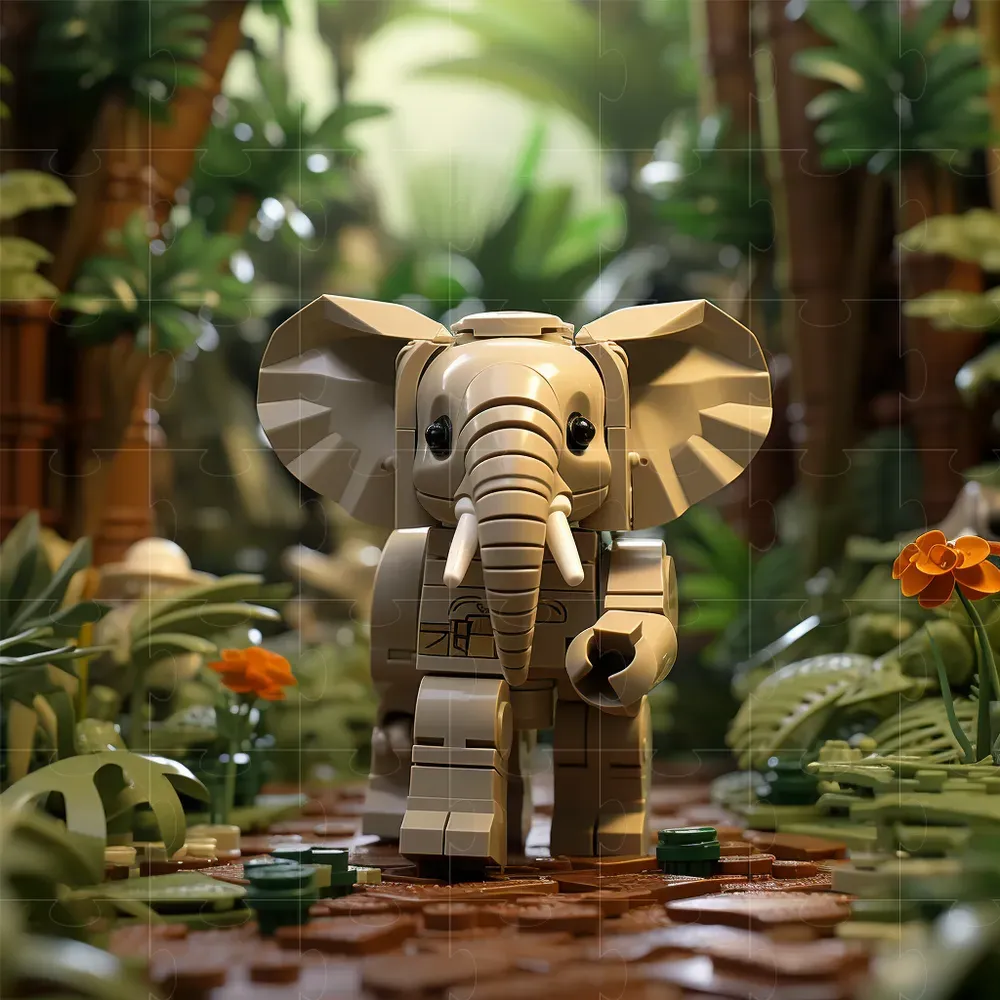 Cute Lego Miniature- Animal World Midjourney Prompt | PromptBase