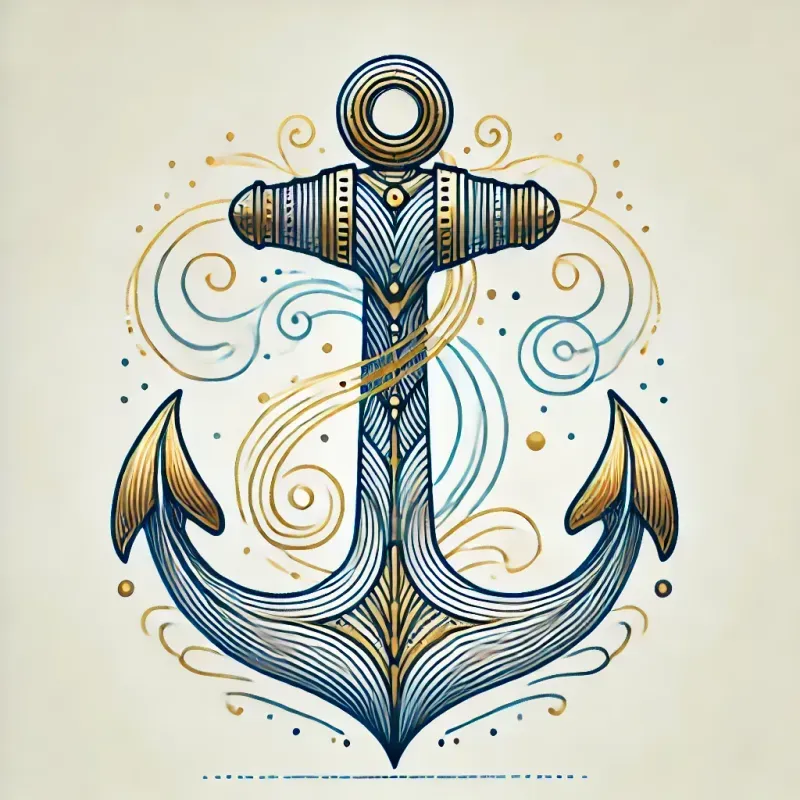 Golden Nautical Line Art DALL·E Prompt | PromptBase