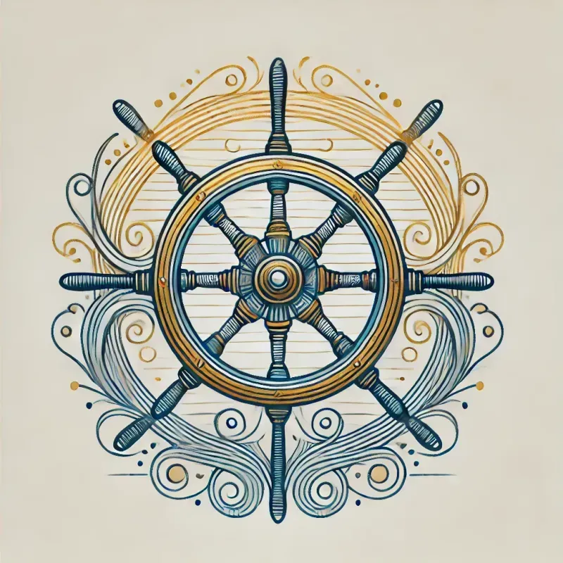 Golden Nautical Line Art DALL·E Prompt | PromptBase