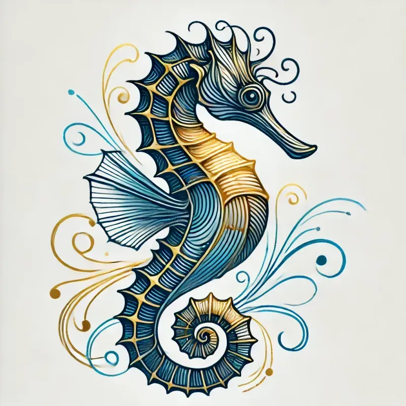 Golden Nautical Line Art DALL·E Prompt | PromptBase