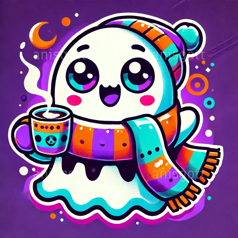 Cheerful Halloween Chibi Ghosts Cliparts DALL·E Prompt | PromptBase