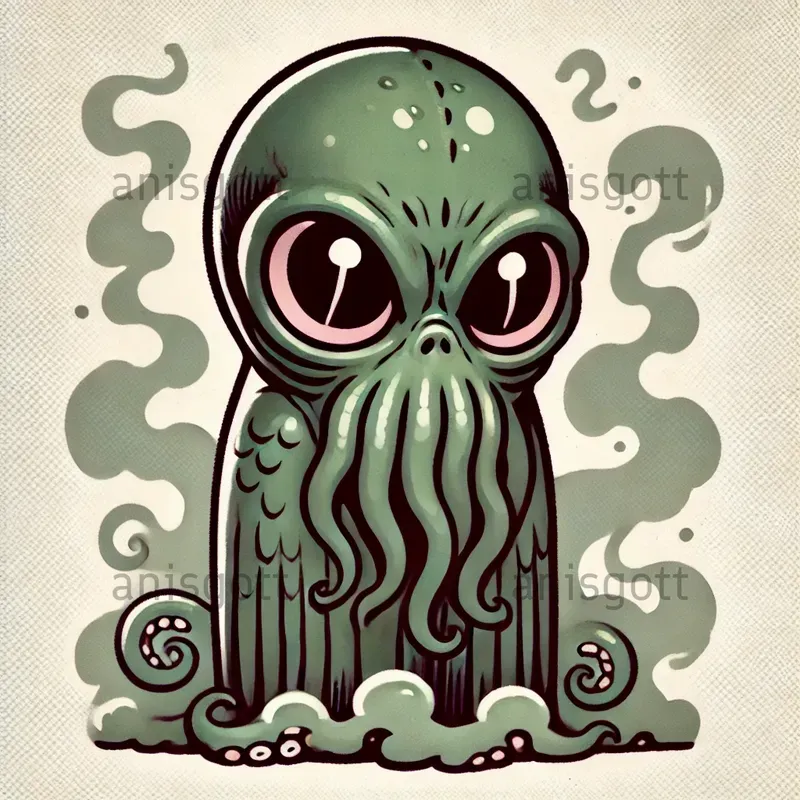 Eldritch Dark Abyss Cartoon Cliparts DALL·E Prompt | PromptBase