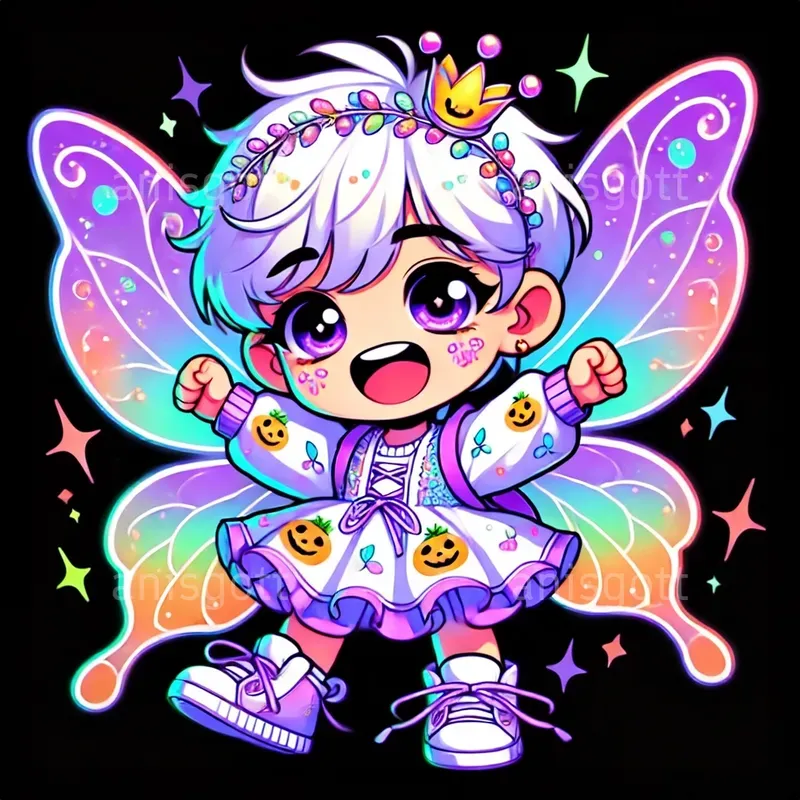 Cute Chibi Halloween Infants Cliparts DALL·E Prompt | PromptBase