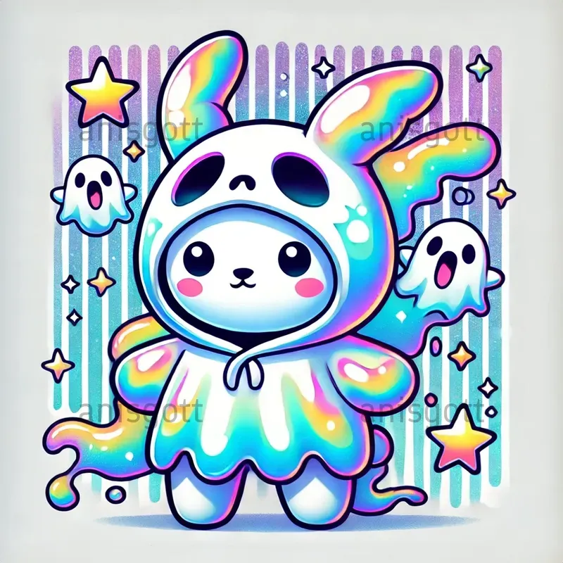 Chibi Cuteness Neon Eerie Plush Editions DALL·E Prompt | PromptBase