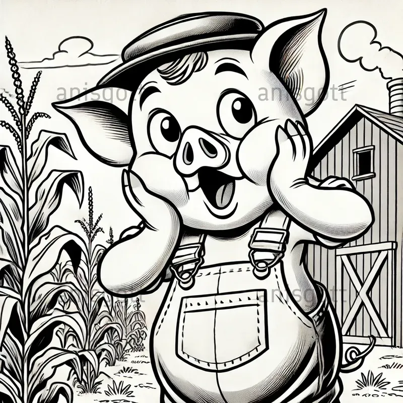 Retro Cartoon Coloring Pages DALL·E Prompt | PromptBase