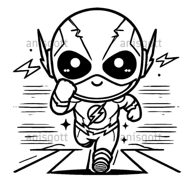 Chibi Superhero Coloring Pages [2025]