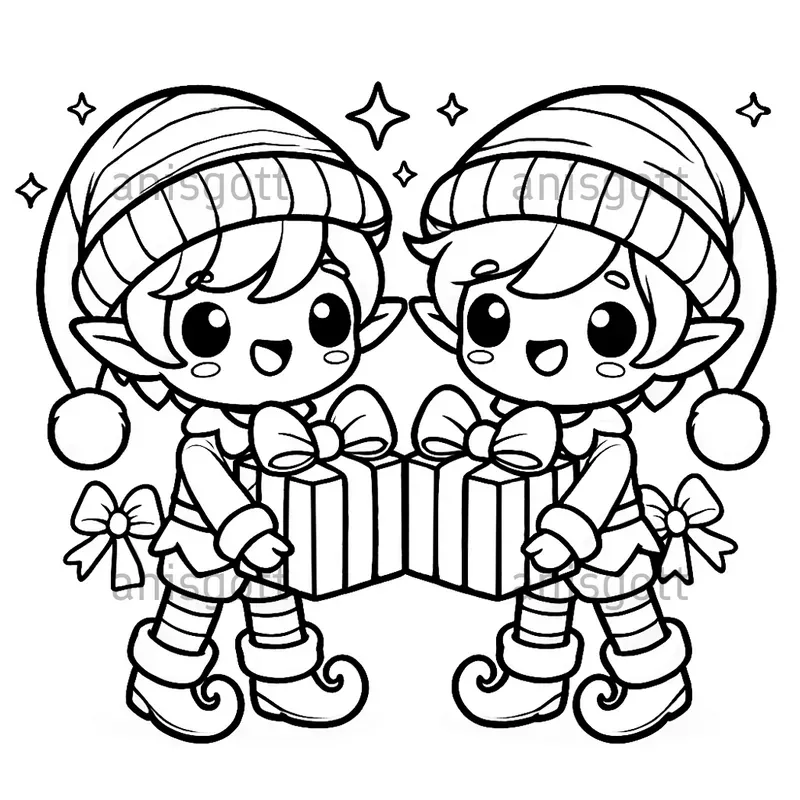 Cute Holiday Cheer Coloring Pages DALL·E Prompt | PromptBase