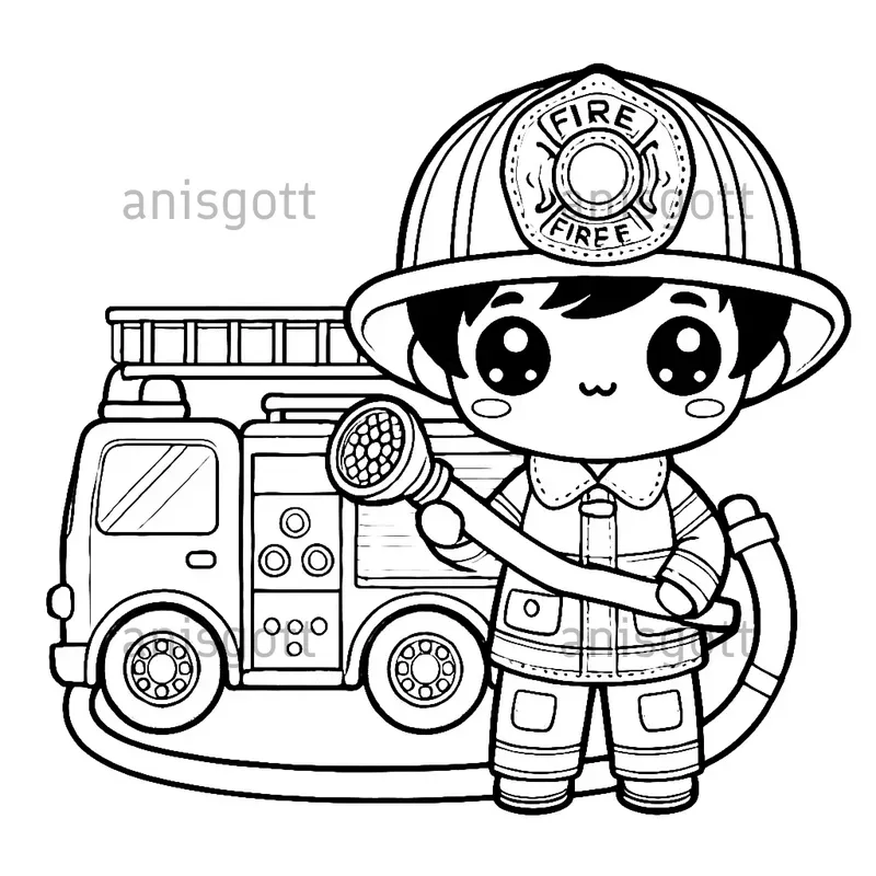 Adorable Occupations Coloring Pages DALL·E Prompt | PromptBase
