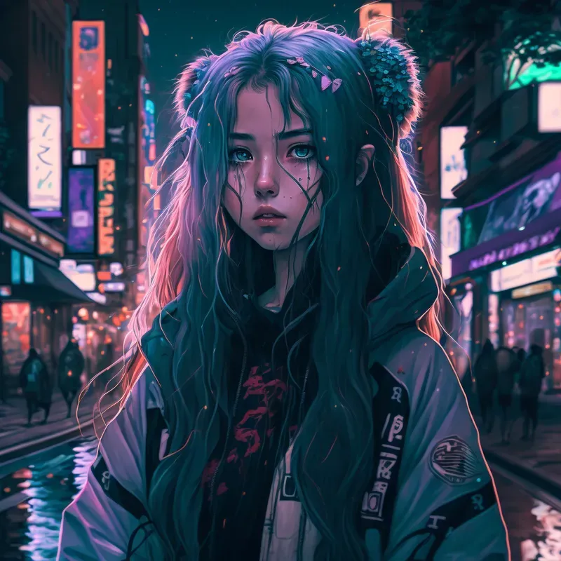 Japanese Vaporwave Characters Midjourney Prompt | PromptBase