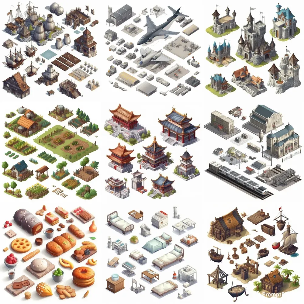 Game Asset Sheets Midjourney Prompt | PromptBase