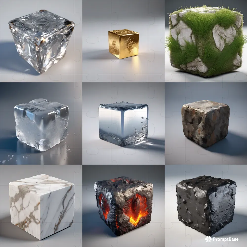 Texture Cube Assets Stable Diffusion Prompt | PromptBase
