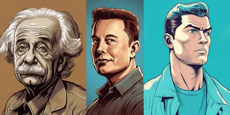 Famous People In Comics Midjourney Prompt | PromptBase