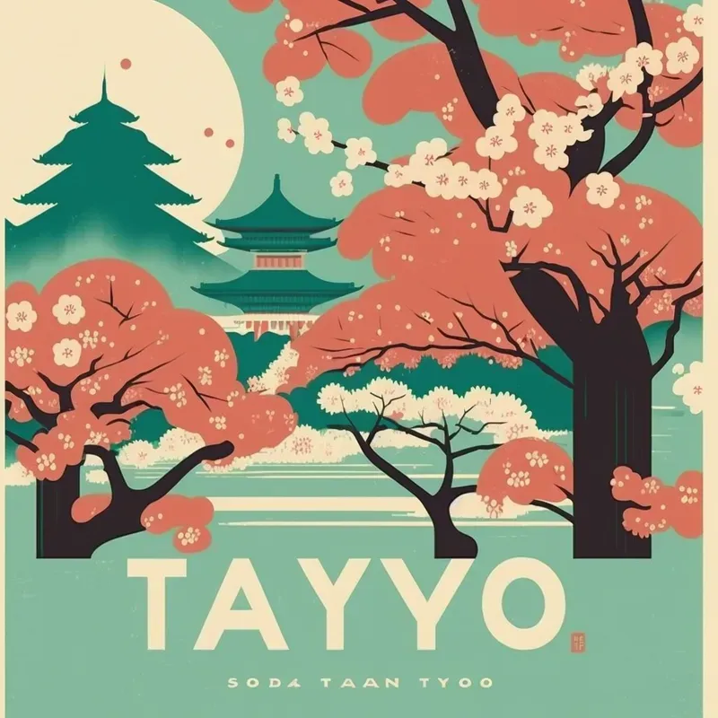 Vintage Travel Poster Illustrations Midjourney Prompt | PromptBase