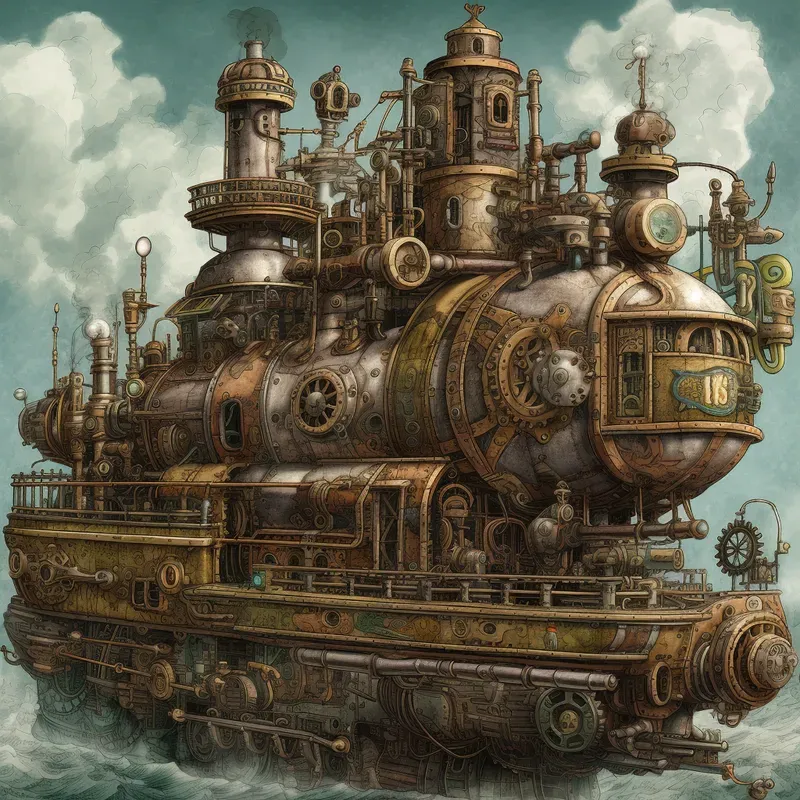 Magical Steampunk Inventions Midjourney Prompt | PromptBase