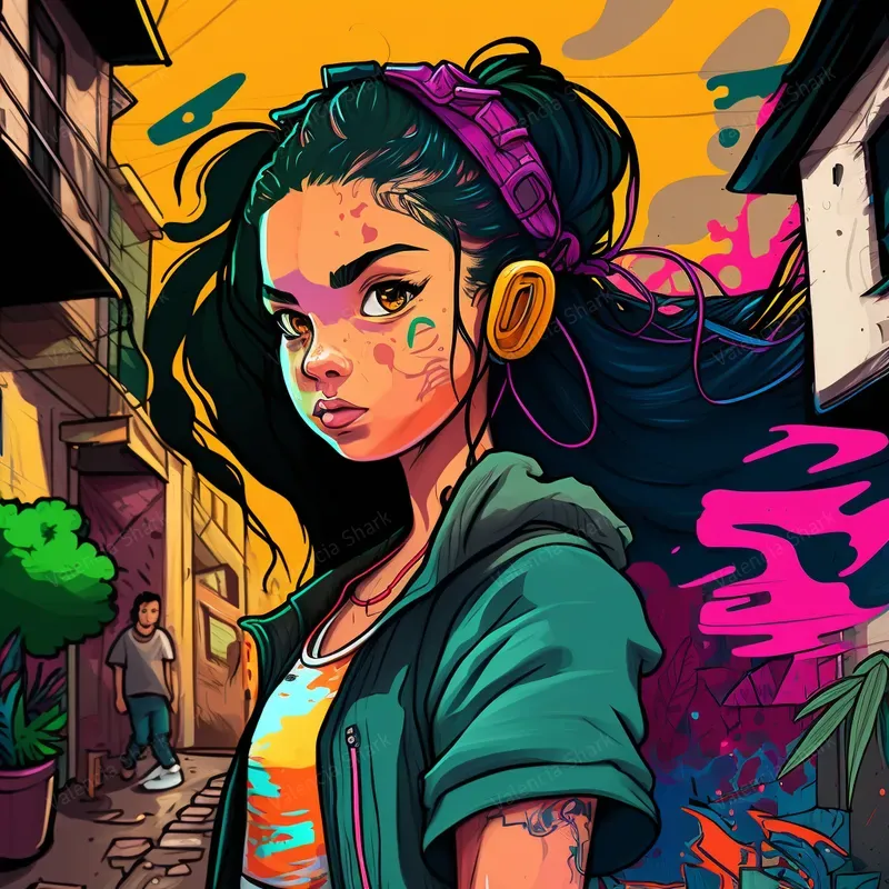 Graffiti-style Portraits Midjourney Prompt | PromptBase