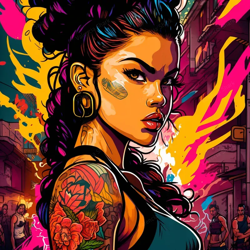 Graffiti-style Portraits Midjourney Prompt | PromptBase